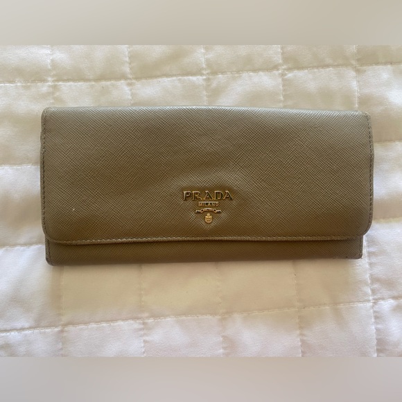 Prada | Bags | Prada Leather Wallet Used | Poshmark